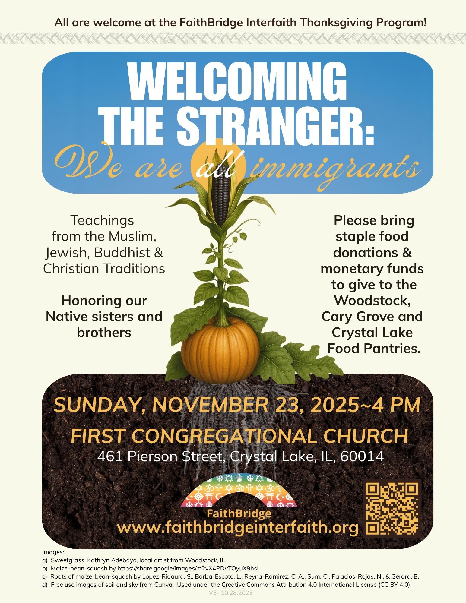 All Are Welcome to FaithBridge’s Interfaith Thanksgiving Program ...